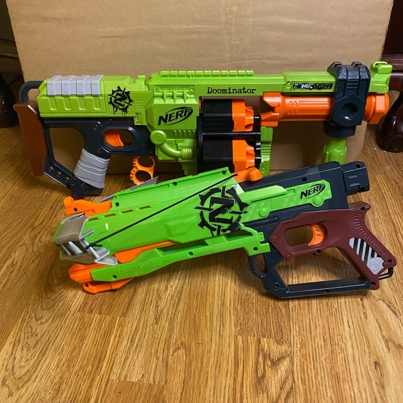 Nerf | Toys | Nerf Zombie Strike Dominator And Crossbow Green And ...